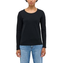 Mustang Damen Mustang Langarmshirt &raquo;Damen Style Elly&laquo; schwarz S