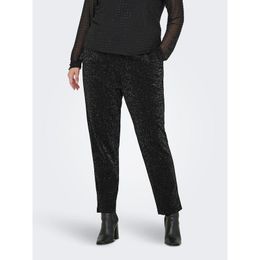 Only Carmakoma Damen Only CARMAKOMA Jogginghose &raquo;CARPOPTRASH-ALYA EASY GLIT PANT NOOS&laquo; mit Glitzereffekt schwarz 52, L&auml;nge 32