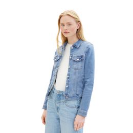 Tom Tailor Denim Damen Tom Tailor Denim Jeansjacke im klassischen Look und mit Stretch blau XS (34)