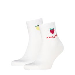 Levi's Levi's Herren Kurzsocken &raquo;LEVIS HIGH MID CUT FRUIT GRAPHIC&laquo; 2 Paar, Cotton-Mix, Fruit-Design, elastisch, weiche, bequeme Sohle 43-46