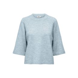 Only Damen Only Strickpullover &raquo;ONLSIMONI 3/4 PULLOVER KNT NOOS&laquo; Materialmix, regular fit blau S