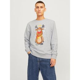 Jack & Jones Jack & Jones Herren Sweatshirt &raquo;JJXMAS JOLLY SWEAT CREW NECK&laquo; grau M