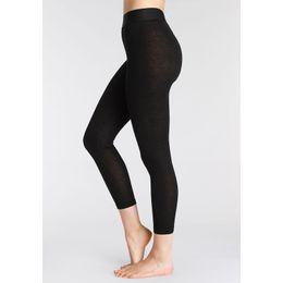 active by Lascana Lascana Active Damen LASCANA ACTIVE Leggings in angenehmer Wollqualit&auml;t schwarz 32/34, N-Gr