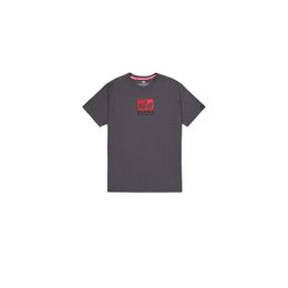 Alpha Industries Herren T-Shirt &raquo;Satin Logo T-Shirt&laquo; grau S