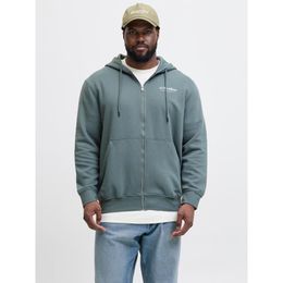 Jack & Jones PlusSize Jack & Jones Plussize Herren Jack & Jones PlusSize Kapuzensweatshirt &raquo;JJESOHO SWEAT ZIP HOOD NOOS PLS&laquo; grau 4XL