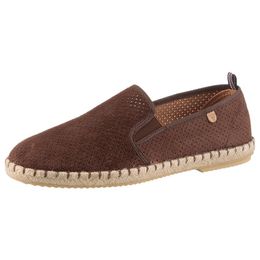 VERBENAS Herren VERBENAS Espadrille &raquo;Tom Pacific&laquo; Loafer, Slipper, Sommerschuh, Strandschuh mit Stretcheins&auml;tze braun 44