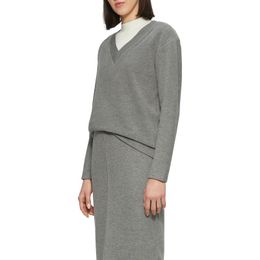 s.Oliver Damen s.Oliver V-Ausschnitt-Pullover in melierter Optik grau 38