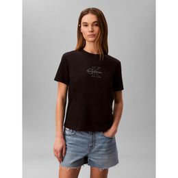 Calvin Klein Jeans Damen T-Shirt &raquo;CLASIC MONOLOGO TEE&laquo; Regular fit mit Rundhalsausschnitt XXL (46)