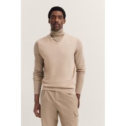 Bugatti Herren Bugatti Pullunder &raquo;Regular Fit&laquo; mit V-Ausschnitt aus Baumwolle-Kaschmir beige L