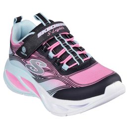 Skechers M&auml;dchen Sneaker &raquo;COSMIC GLOW LIGHTS&laquo; Klettschuh mit Glitzer, Gr&ouml;&szlig;enschablone zum Download bunt 30