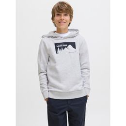 Jack & Jones Jack & Jones Junior Jungen Kapuzensweatshirt &raquo;JJSUN SWEAT HOOD JNR&laquo; wei&szlig; 128