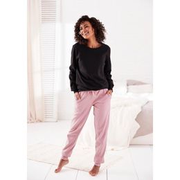 Vivance Damen Loungehose bequeme Loungehose mit seitlichen Taschen rosa 36/38, N-Gr