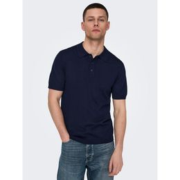 Only & Sons Only & Sons Herren ONLY & SONS Poloshirt &raquo;ONSWYLER LIFE REG 14 SS POLO KNIT NOOS&laquo; blau XXL