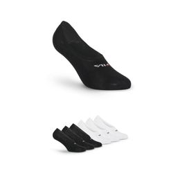Fila Damen F&uuml;&szlig;linge &raquo;UNISEX GHOST SOCKS&laquo; 6 Paar, mit Logo-Schriftzug, Silikonstreifen an der Ferse f&uuml;r besseren Halt schwarz-wei&szlig; 39-42