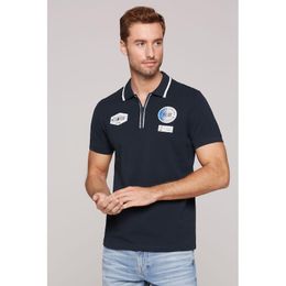 CAMP DAVID Herren CAMP DAVID Poloshirt mit Logo Stickerei blau S