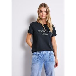 Street One Damen Street One T-Shirt mit Front-Print blau 34