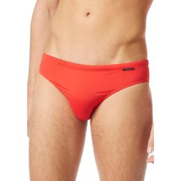 Bruno Banani Herren Badeslip &raquo;Mini Wave Line 2.0 Swim&laquo; mit seitlicher Logopr&auml;gung rot XL (7), N-Gr