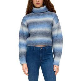 Qs Damen QS Strickpullover mit Rollkragen blau XL
