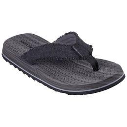 Skechers Herren Zehentrenner &raquo;TANTRIC-FRITZ&laquo; , Sommerschuh, Schlappen, Poolslides, Badeschuh, mit weichem Zehensteg schwarz 47,5