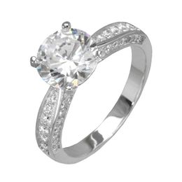 Firetti Damen Fingerring &raquo;Schmuck Geschenk Silber 925 Silberring Verlobung Solit&auml;r&laquo; mit Zirkonia (synth.) silber