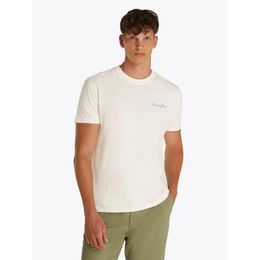 Tommy Jeans Herren T-Shirt &raquo;TJM REG SIG SAILING SS TEE EXT&laquo; mit gro&szlig;em R&uuml;ckendruck wei&szlig; XXL