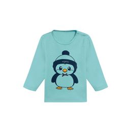TRIGEMA Damen Sweatshirt &raquo;TRIGEMA Langarmshirt mit s&uuml;&szlig;em Pinguin-Print&laquo; blau 104