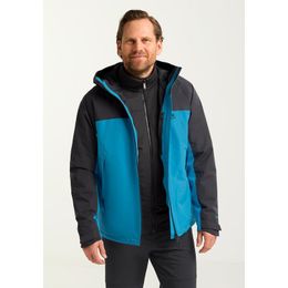 Jack Wolfskin Damen 3-in-1-Funktionsjacke &raquo;WILD PLACES 3IN1 JKT M&laquo; mit Kapuze blau S (48)