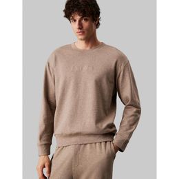 Calvin Klein Underwear Herren Sweatshirt &raquo;SWEATSHIRT&laquo;, mit Logo-Stickerei braun M (50)