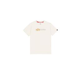 Alpha Industries Damen T-Shirt &raquo;Alpha Label T-Shirt&laquo; wei&szlig; L