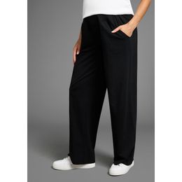 Neun Monate Damen Umstandshose &raquo;Weiche Jersey-Hose&laquo; Jersey-Hose f&uuml;r Schwangerschaft und Stillzeit schwarz 36/38, N-Gr