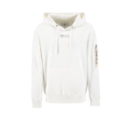 Alpha Industries Herren Hoodie &raquo;Organics EMB Hoodie&laquo; wei&szlig; L