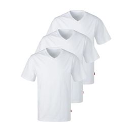 s.Oliver Herren s.Oliver T-Shirt 3er-Pack, in uni wei&szlig; S
