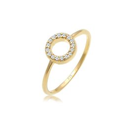 Elli DIAMONDS Damen Elli DIAMONDS Verlobungsring &raquo;Kreis Diamant Wei&szlig; Brillantschliff (0.08ct) 375 Gelbgold&laquo; gold