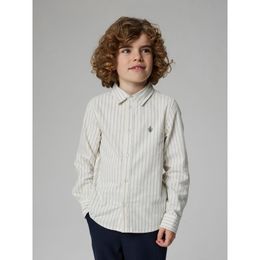 name it Kinder Langarmhemd &raquo;NKMNEWSA f&uuml;r Jungen mit Knopfleiste und Baumwollkomfort&laquo; unifarben, casual, regular fit, Baumwolle, Hemdkragen blau 146/