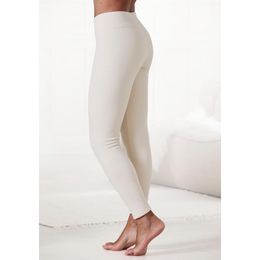 Lavana Damen Thermoleggings mit weichem Teddypl&uuml;sch innen beige 32/34, N-Gr