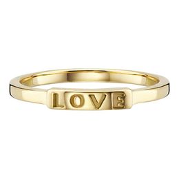 CAI Ca&iuml; Damen CA&Iuml; Fingerring &raquo;925/- Sterling Sillber vergoldet LOVE&laquo; gelb