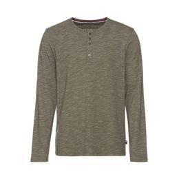 Bruno Banani Langarmshirt in khaki meliert | Gr.: S