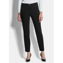 GOLDNER Kurzgr&ouml;&szlig;e: Bengalinhose mit L&auml;ngsn&auml;hten in schwarz | Gr.: 24