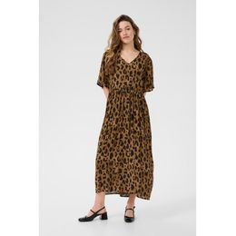 Kaffe Kleid KAjessi Loose fit in Brown Leopard Print | Gr.: 40
