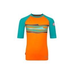 Trollkids Badeshirt Haukland T in bright orange | Gr.: 116