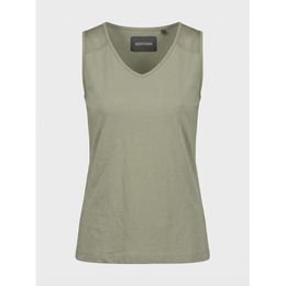 KOROSHI Damen-Tanktop mit Glitzer in khaki | Gr.: XS