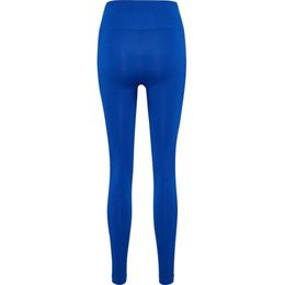 Hummel Sportleggings "Tif Seamless High Waist Tights" in Blau | Gr.: L