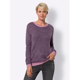Sieh an! Rundhals-Pullover in marine-altrosa | Gr.: 50
