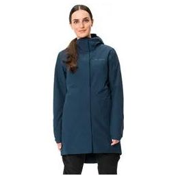 Funktionsmantel Vaude "WOMEN'S CYCLIST PADDED PARKA II", Damen, Gr. 34, blau (marine), Obermaterial: 100% Polyester. Futter: 100% Polyamid. Wattierung: 100% Polyester, elastischer Bund, M&auml;ntel, wasserdicht, winddicht, atmungsaktiv, mit reflektierenden Details