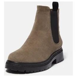 Chelseaboots Timberland "CAMBRIA VALLEYMID CHELSEA BOOT", Damen, Gr. 41, grau (medium grau suede), Leder, Schuhe Chelseaboots, Stiefelette, Winterschuhe, Ankle Boots
