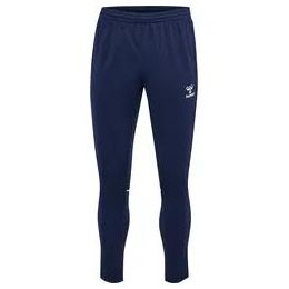 Trainingshose Hummel "HMLCORE 2.0 TRAINING PANTS", Damen, Gr. S (46), N-Gr, marine, wei&szlig;, Obermaterial: 100% Polyester, weit, unten schmal, Hosen Trainingshose, weite Passform, konische Passform, mit Kordelverschluss