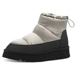 Winterboots Tamaris, Damen, Gr. 40, altsilberfarben, schwarz, Lederimitat, Textil, Schuhe Winterboots, Plateau, Snowboots, Outdoorschuh, Schnellverschluss am Schaftrand