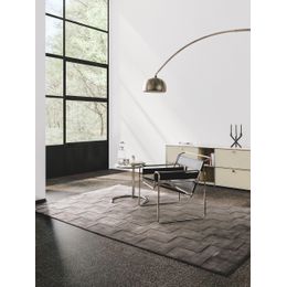 benuta Finest Kurzflor Teppich Elisa Dunkelbraun 160x230 cm - Moderner Kurzflor-Teppich f&uuml;r Wohnzimmer