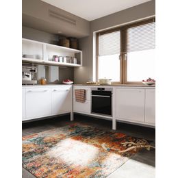 benuta Nest Kurzflor Teppich Casa Multicolor 200x200 cm - Bunter Teppich f&uuml;r Wohnzimmer