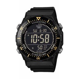 Chronograph, schwarz, CASIO TIMELESS COLLECTION, Armbanduhren, Herren, Chronograph, Quarzuhr, Armbanduhr, Herrenuhr, digital, automatischer Kalender